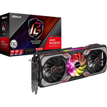 Placa video AsRock AMD Radeon RX 6750 XT Phantom Gaming D 12GB OC GDDR6 ...