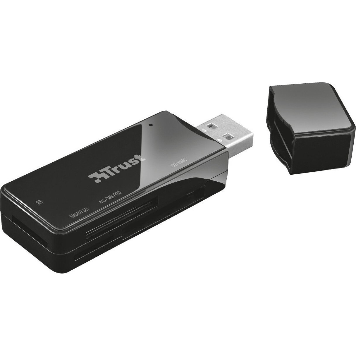 Card reader, Trust Nanga, USB 2.0, Negru - eMAG.ro