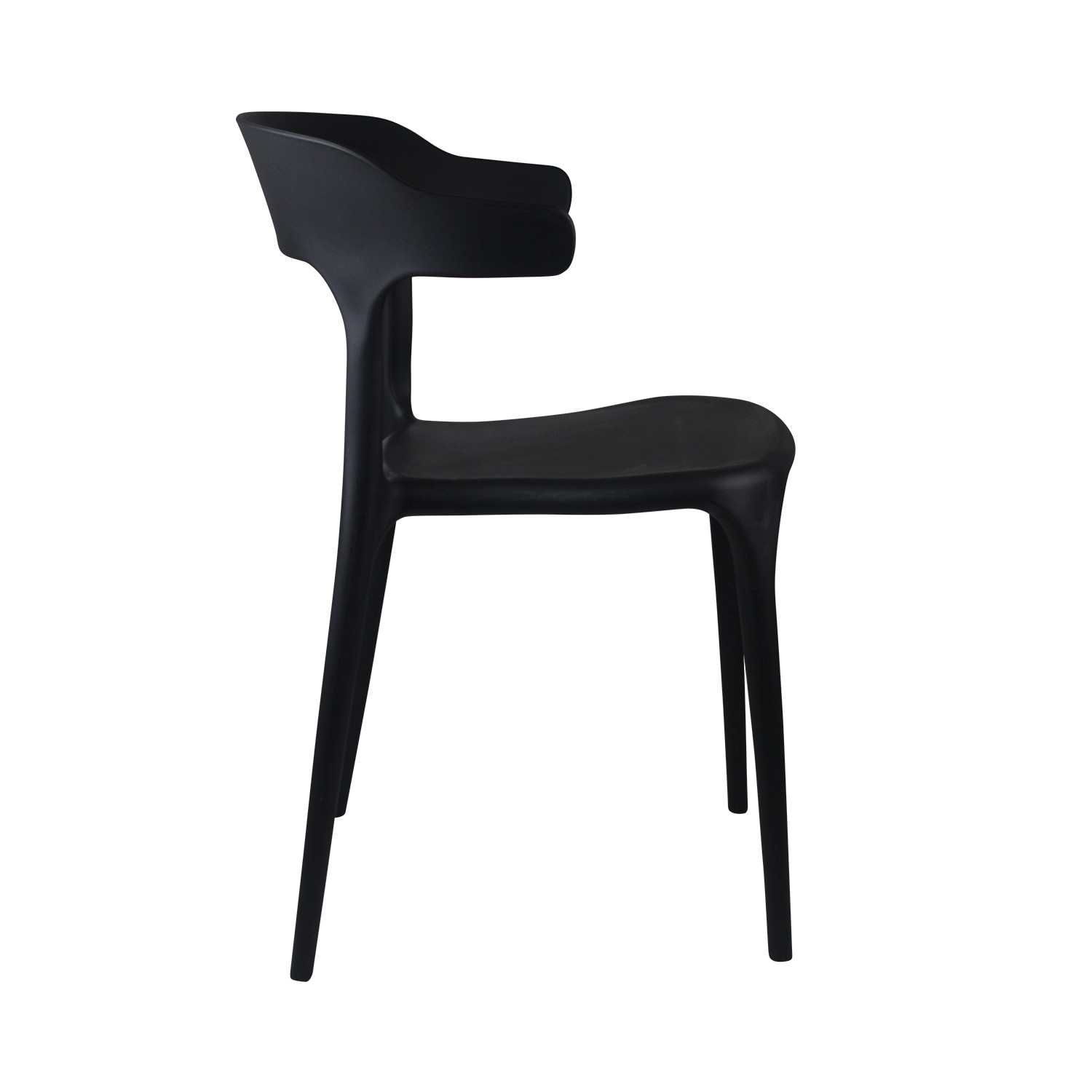 Set 4 scaune Thinia Home, Polipropilena, 74.3x47x47cm, Negru - eMAG.ro