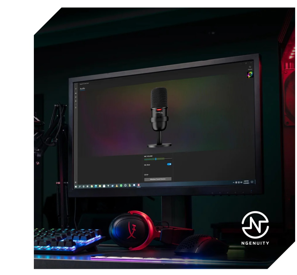 Microfon HyperX SoloCast, USB, cardioid, senzor Tap-to-Mute cu ...