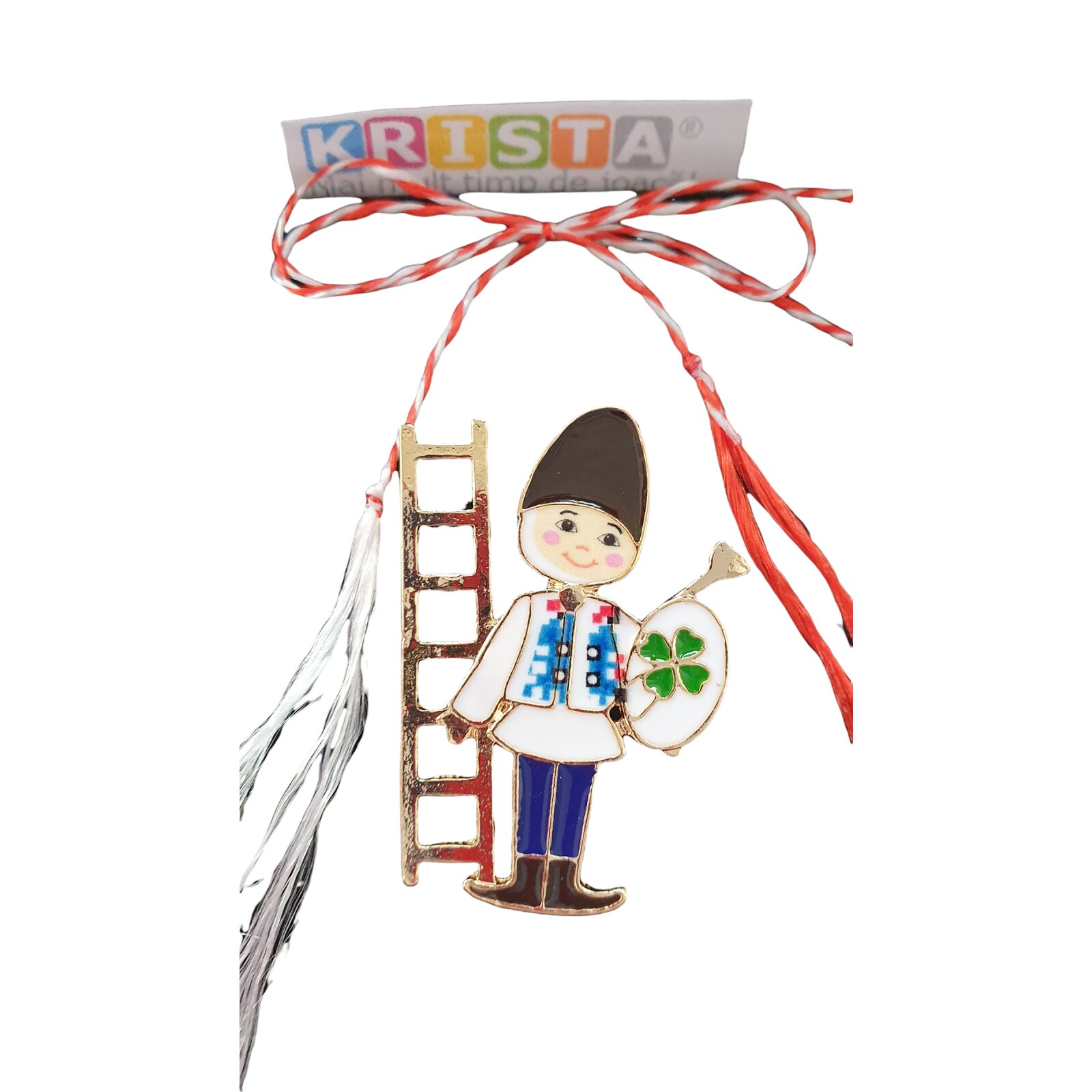 Martisor tip brosa, Cosarul Roman in costum traditional - Krista - eMAG.ro