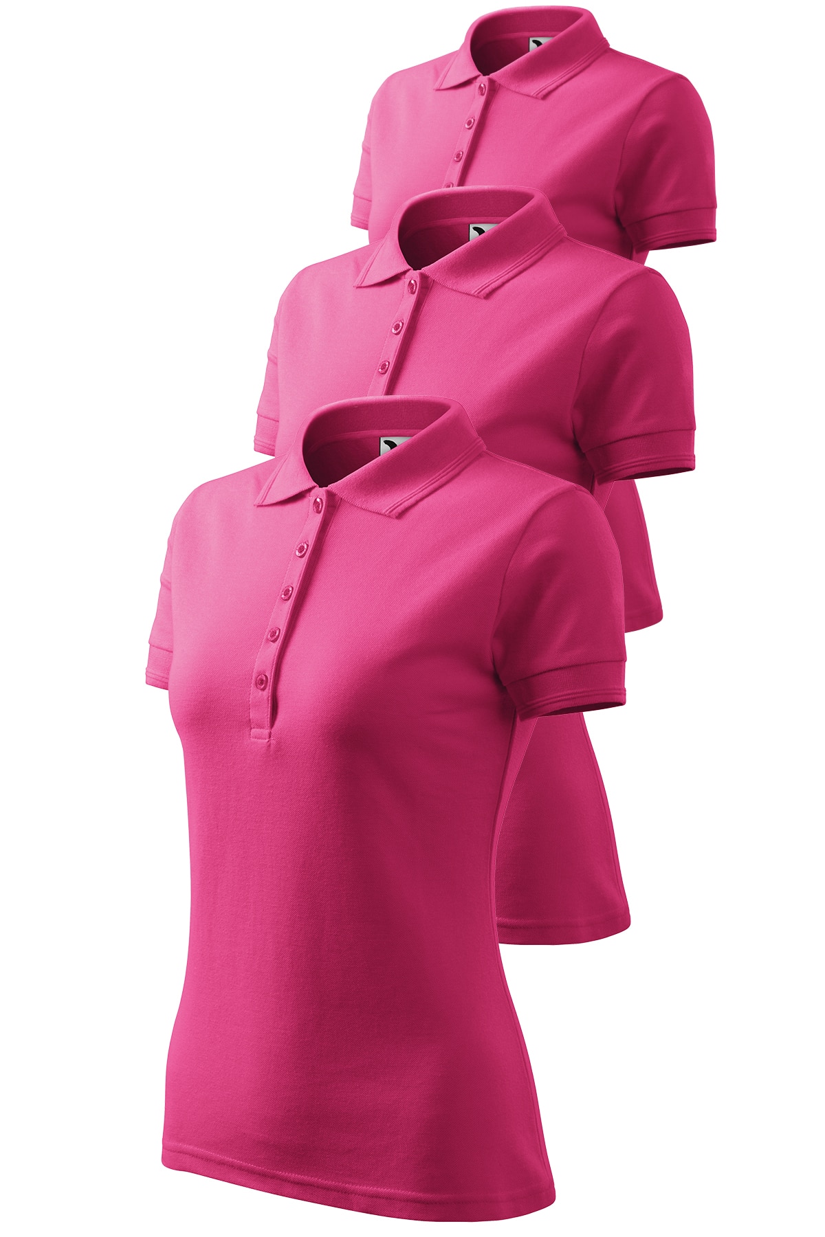 Set 3 tricouri polo de dama, Malfini, Classy New, Purpuriu, XL - eMAG.ro