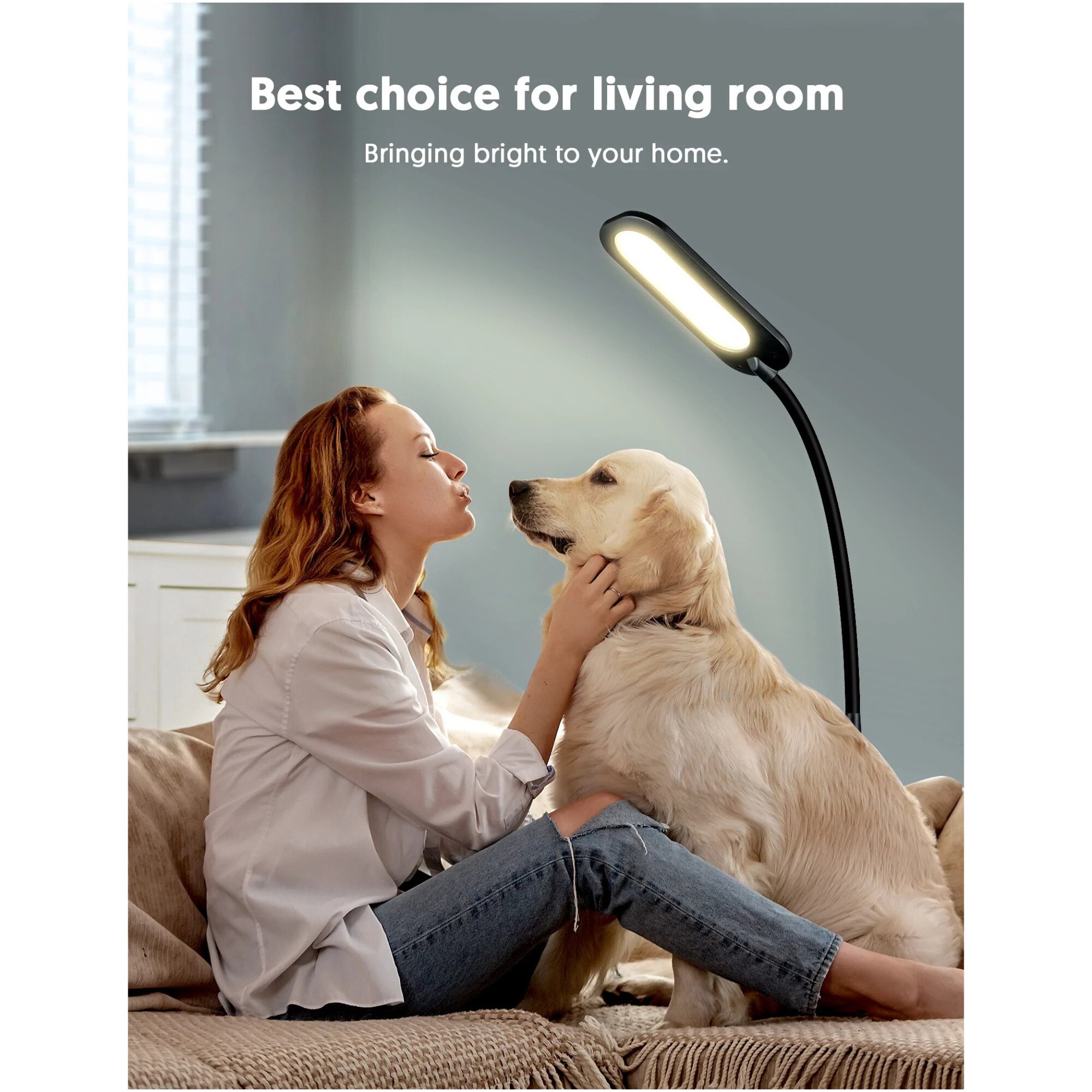 Lampadar LED Teckin FL32, cu touch control, dimabil, 12W, 5 niveluri de ...