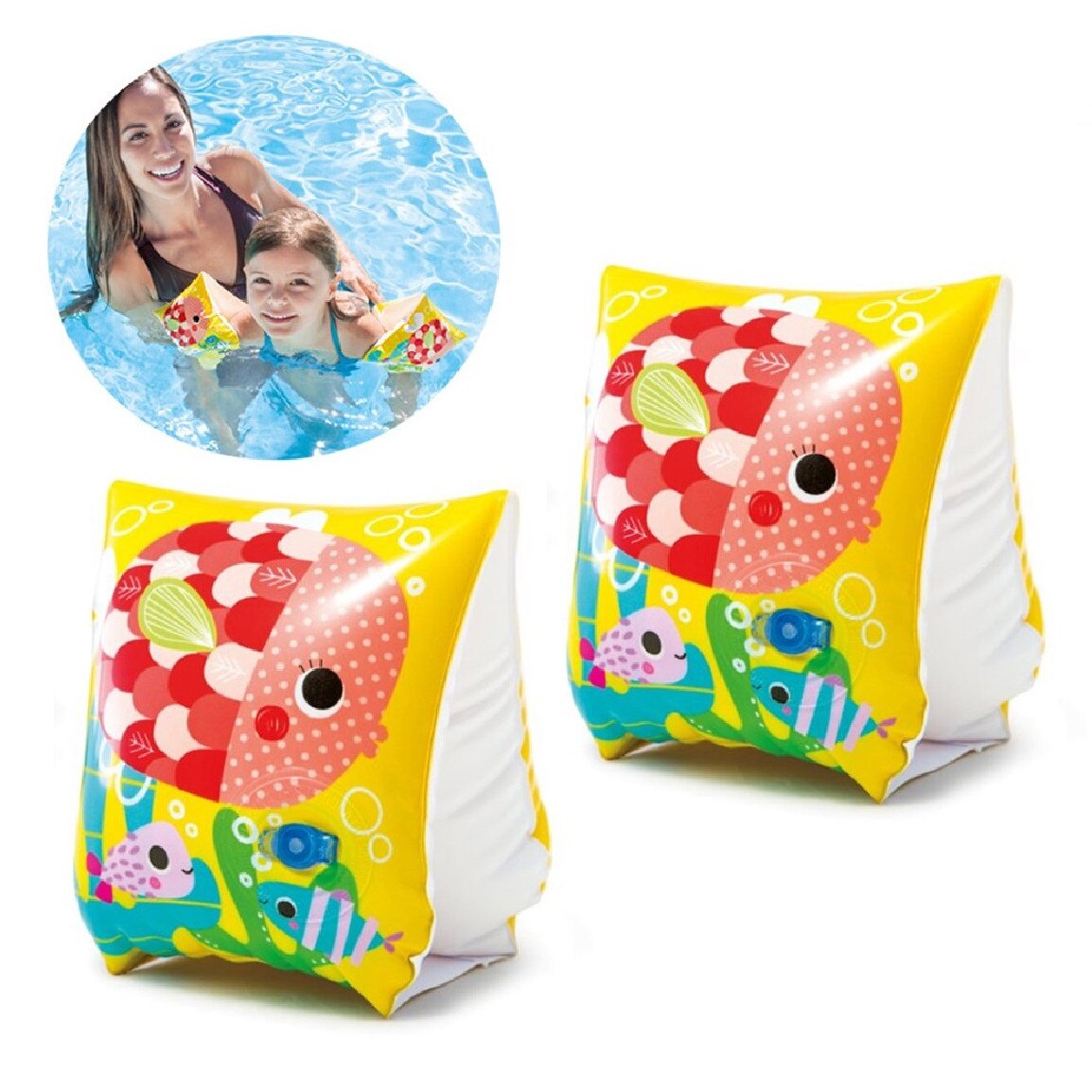 Aripioare ajutatoare pentru inot, galben Intex, 59642 pentru copii cu ...