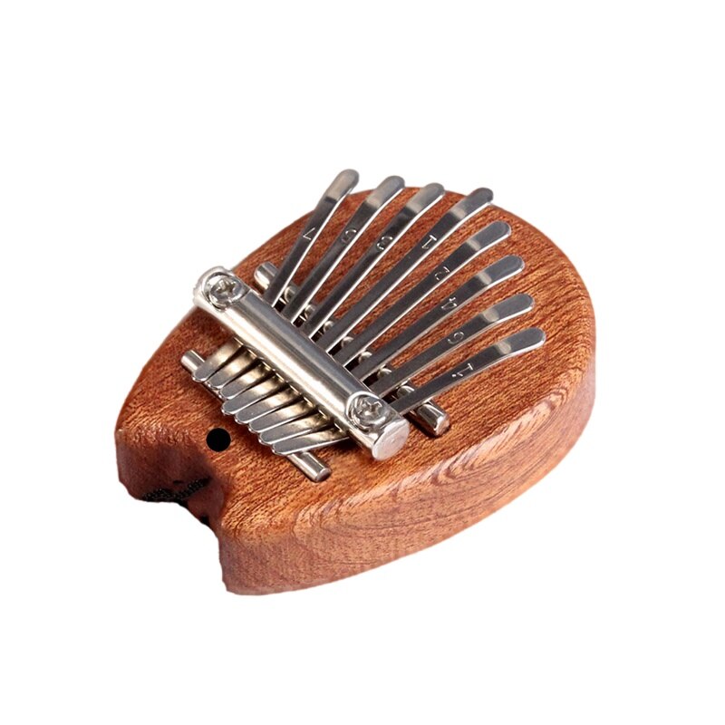 Instrument muzical Kalimba, 8 chei, Lemn/Inox, +14 ani, Maro inchis ...