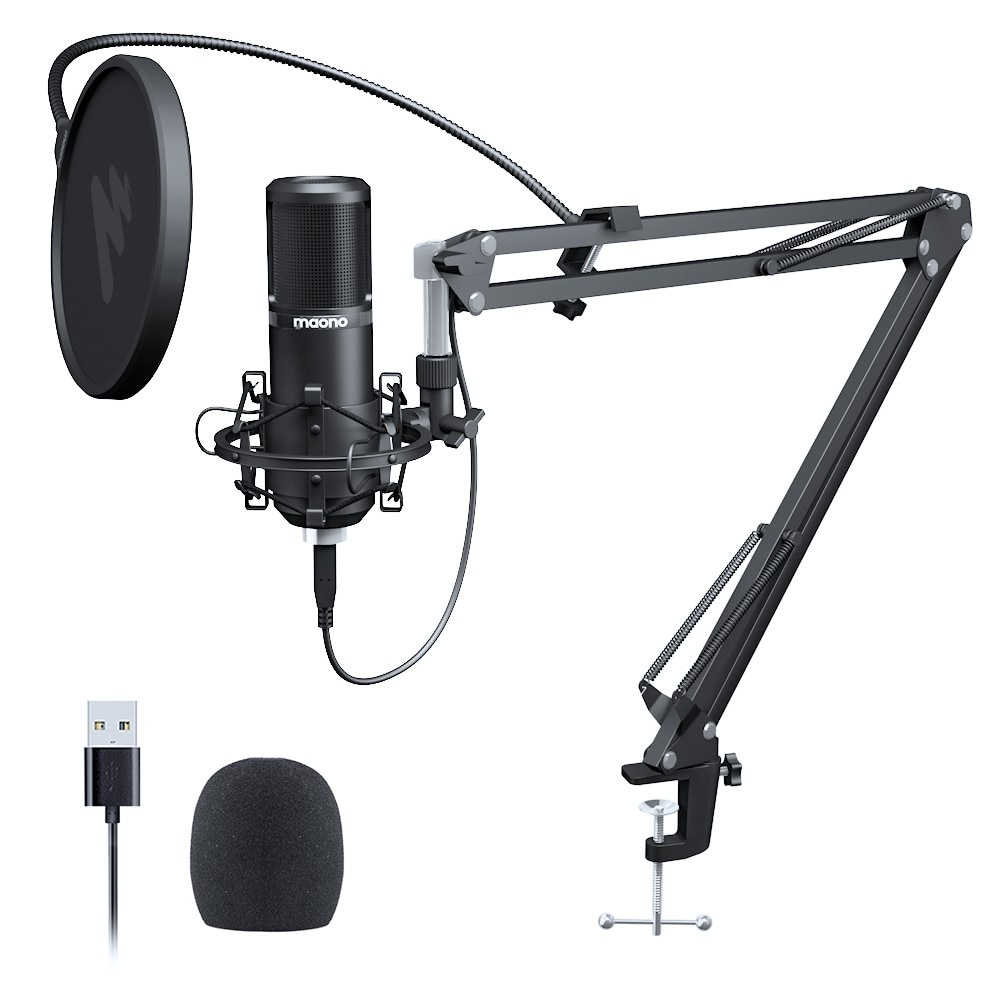 Microfon condensator USB Podcast, Gaming, Streaming, Maono AU-PM420 ...