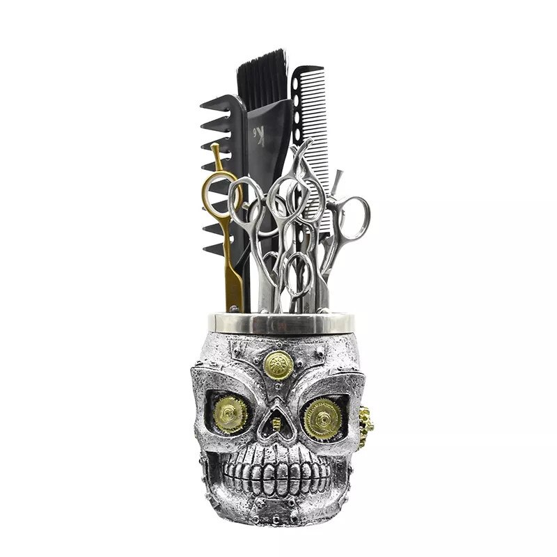 Organizator frizerie Ardette, RF03, 11X8.5X8.5cm, Argintiu, Model Retro ...