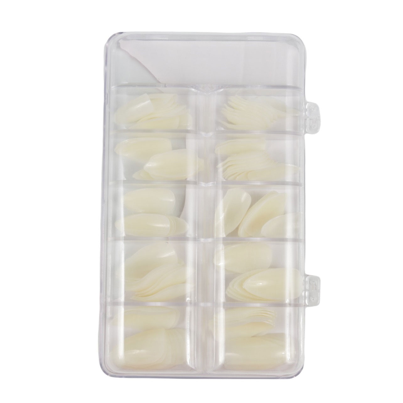 Set 100 bucati Unghii False tips, Forma Stiletto, Culoare Naturala ...