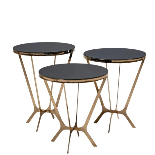 Set masute cafea 3 bucati, Asos, 53x58x63X48 cm - eMAG.ro