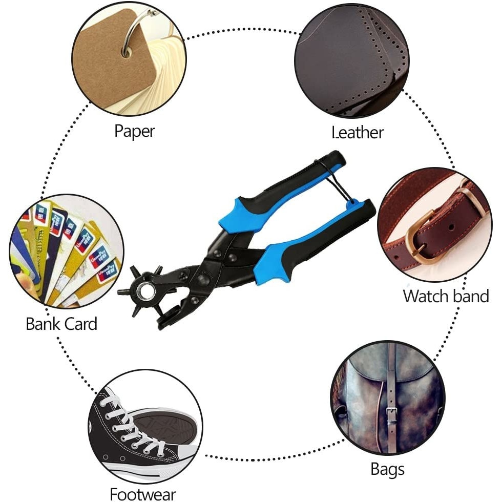 Set cleste preducea si accesorii pentru perforare curele, 6 buc, PVC ...