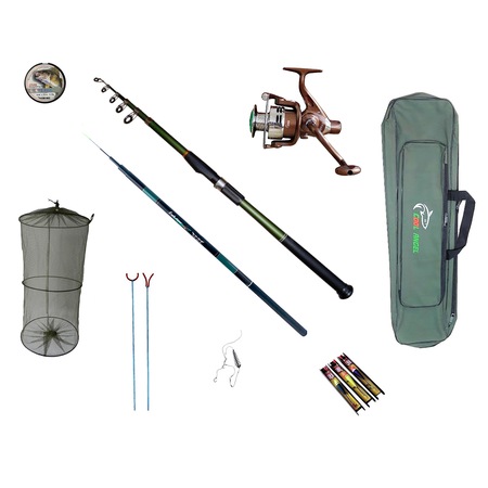 Set pescuit sportiv cu lanseta de 3.6 m, undita tronson scurt de 6.3 m ...