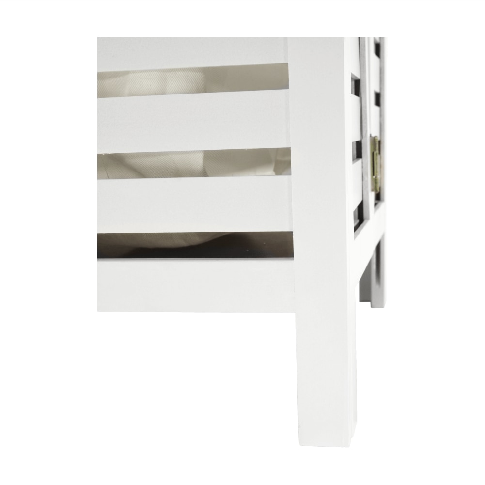 Cos pentru rufe DacEnergy©, realizat din bambus si material textil, 2 ...