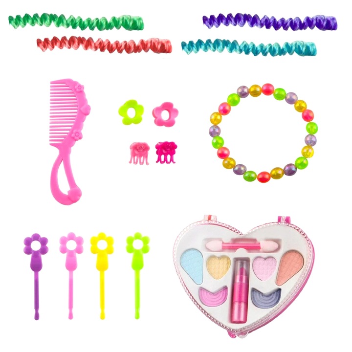 Cap Papusa pentru Coafat si Machiat cu Set Complet de Accesorii, Beauty ...