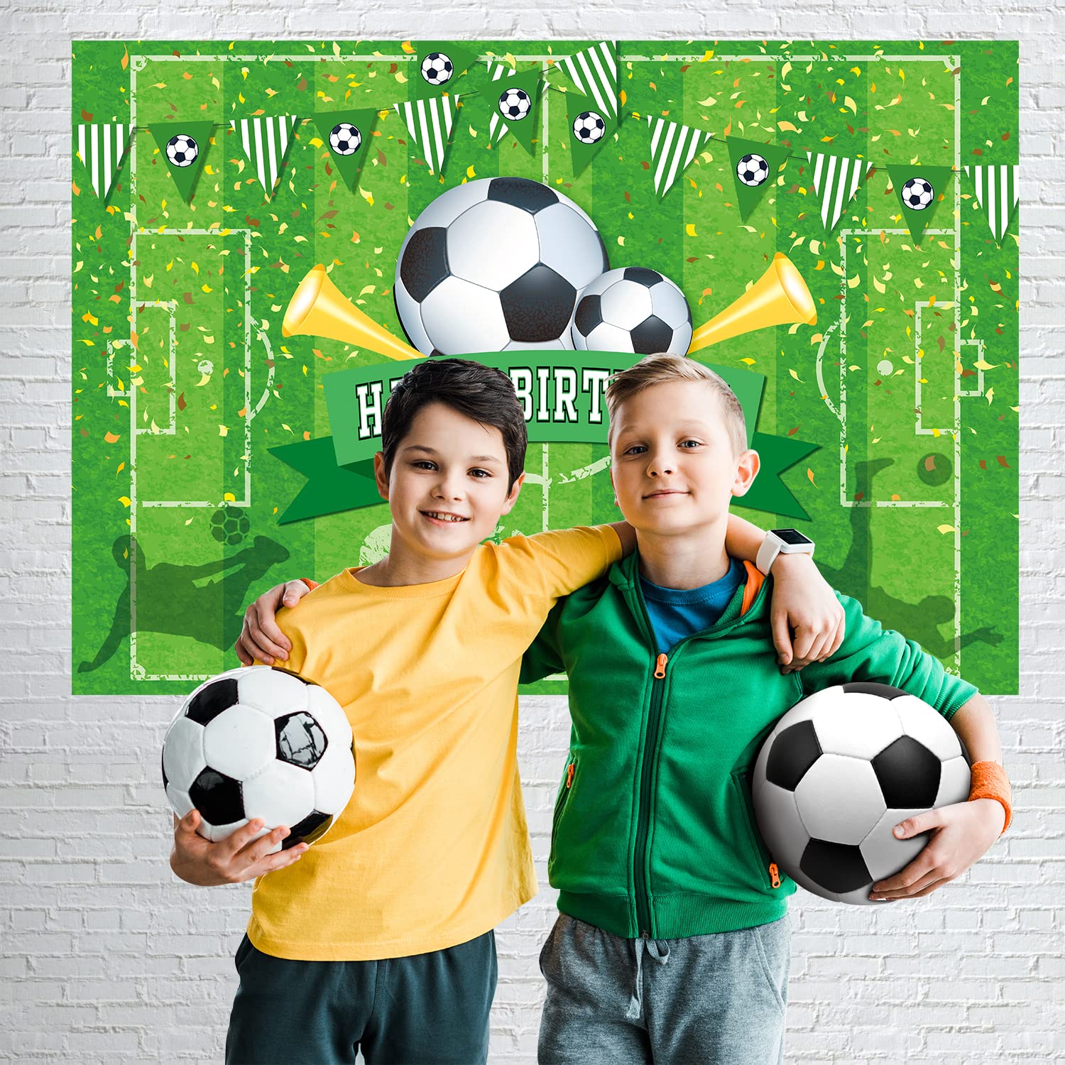 Banner pentru zi de nastere, KERDOM, Tematica fotbal, Verde - eMAG.ro