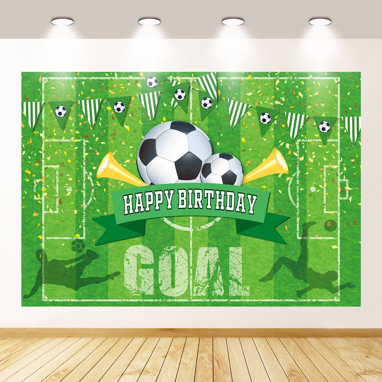 Banner pentru zi de nastere, KERDOM, Tematica fotbal, Verde - eMAG.ro