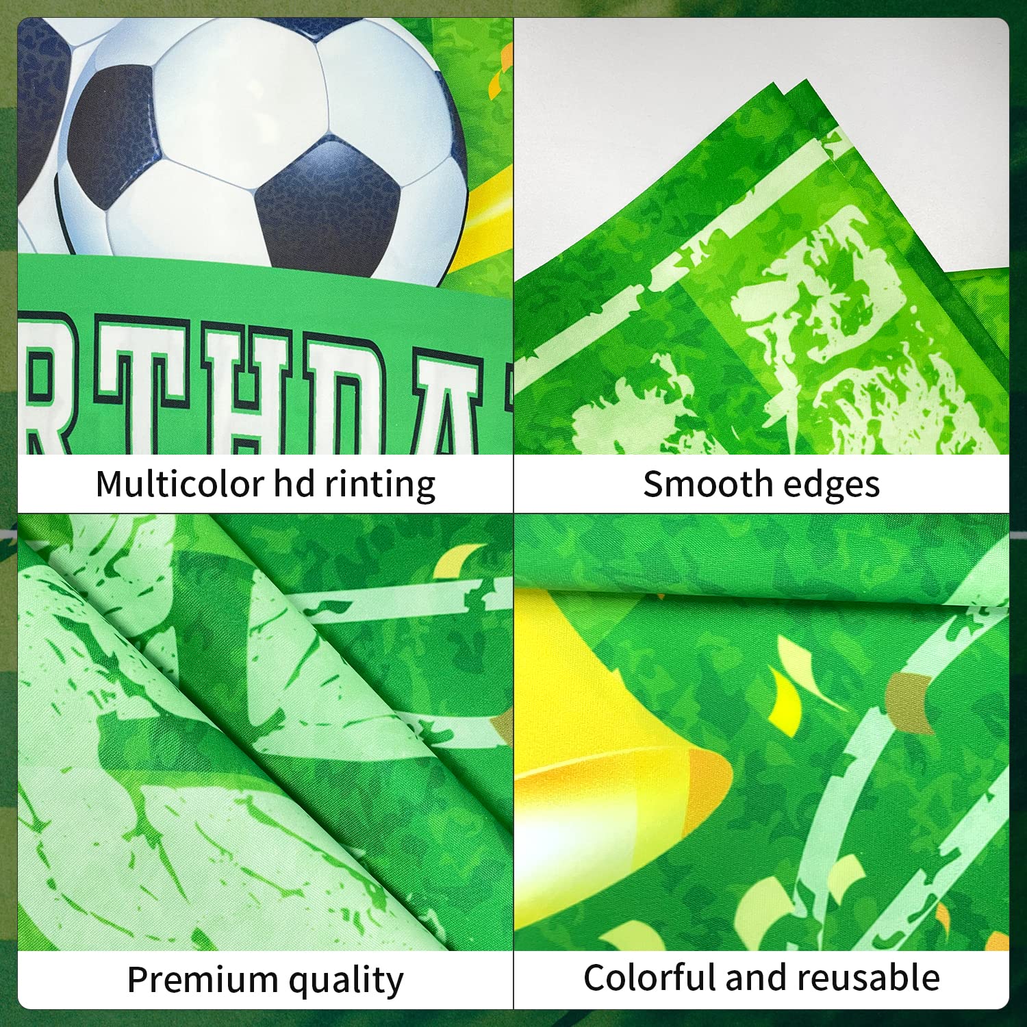 Banner pentru zi de nastere, KERDOM, Tematica fotbal, Verde - eMAG.ro