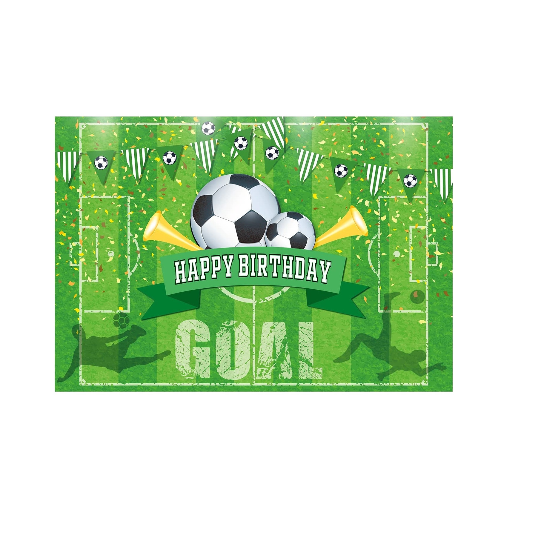 Banner pentru zi de nastere, KERDOM, Tematica fotbal, Verde - eMAG.ro