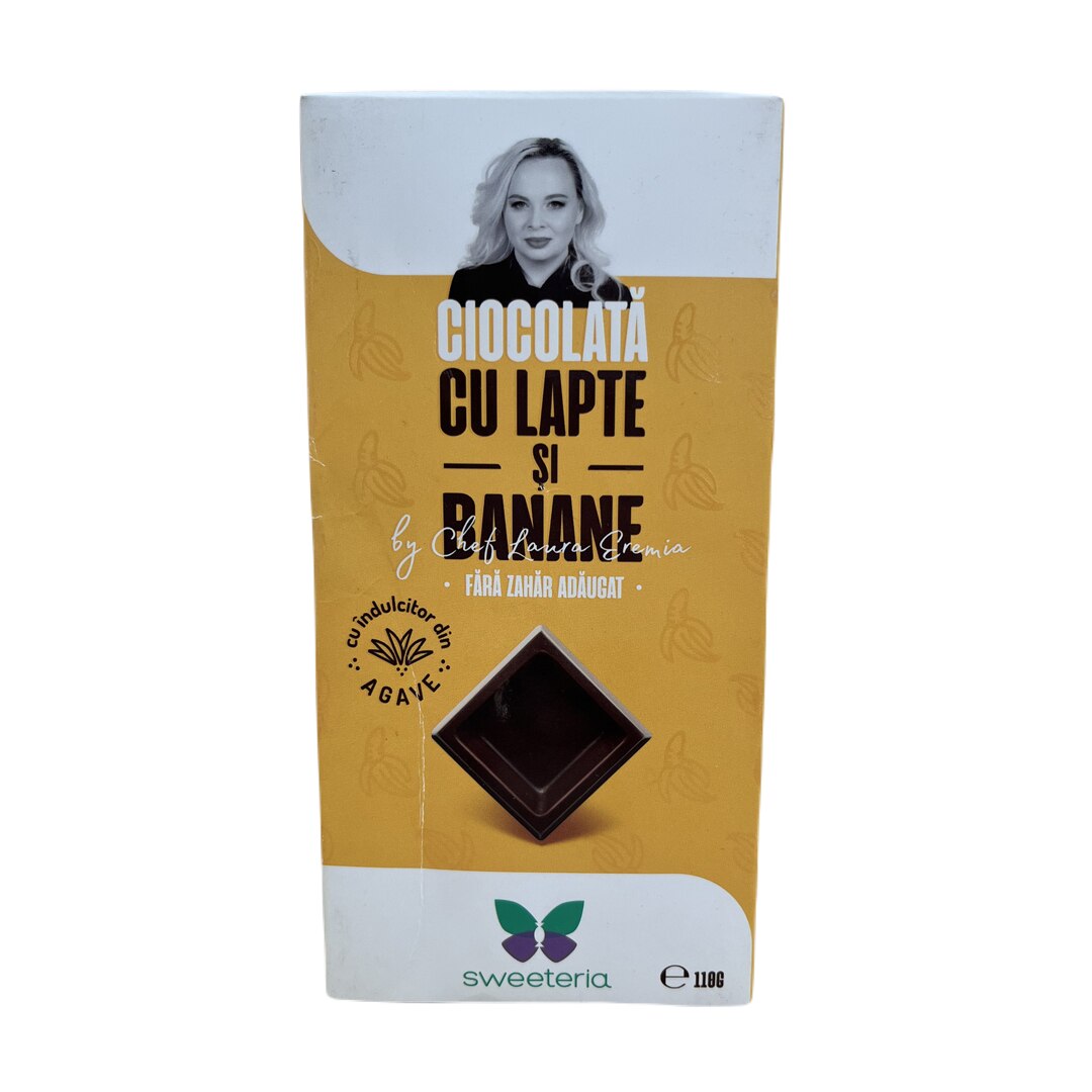 Ciocolata cu Lapte si Banane fara zahar adaugat, cu indulcitor din ...