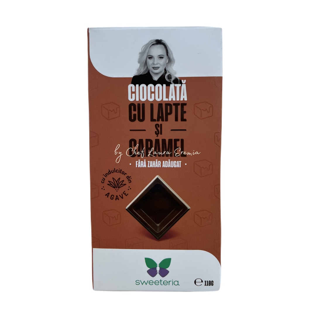 Ciocolata cu Lapte si Caramel fara zahar adaugat, cu indulcitor din ...