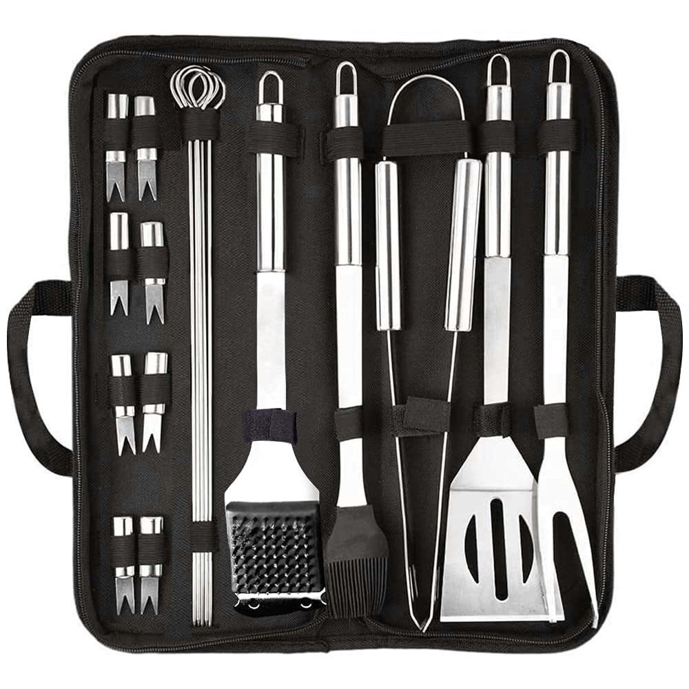 Set 20 accesorii gratar OutDoor din otel inoxidabil de calitate ...