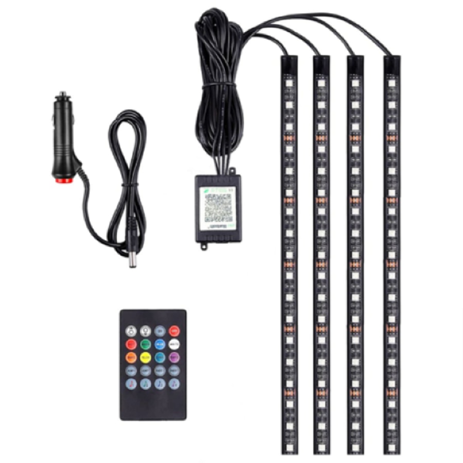 Lumini Ambientale RGB LED SEMERAY CD52, Cu Telecomanda, Pentru Masina ...