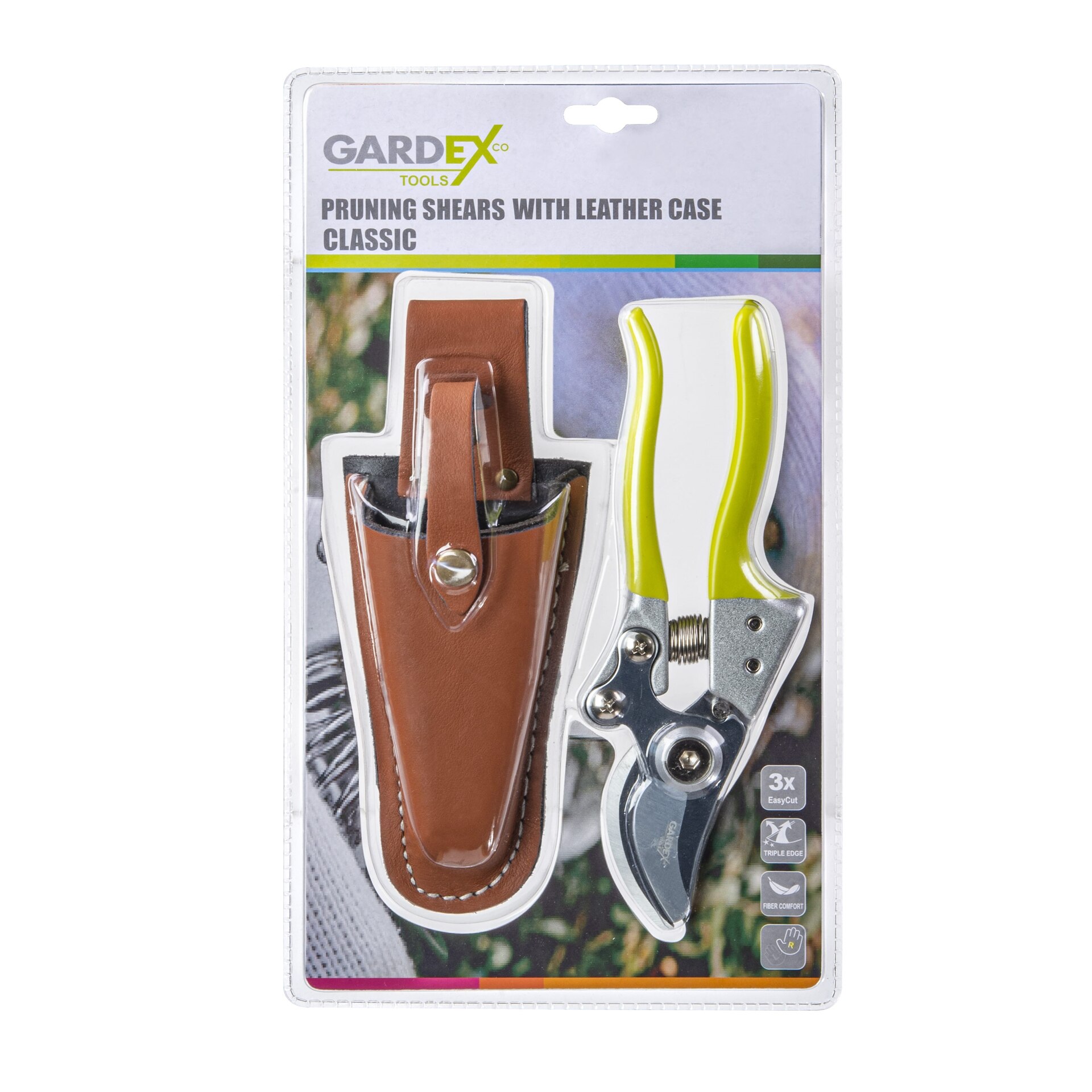 Foarfeca de gradina Classic cu teaca din piele, 200 mm, Gardex 402900 ...