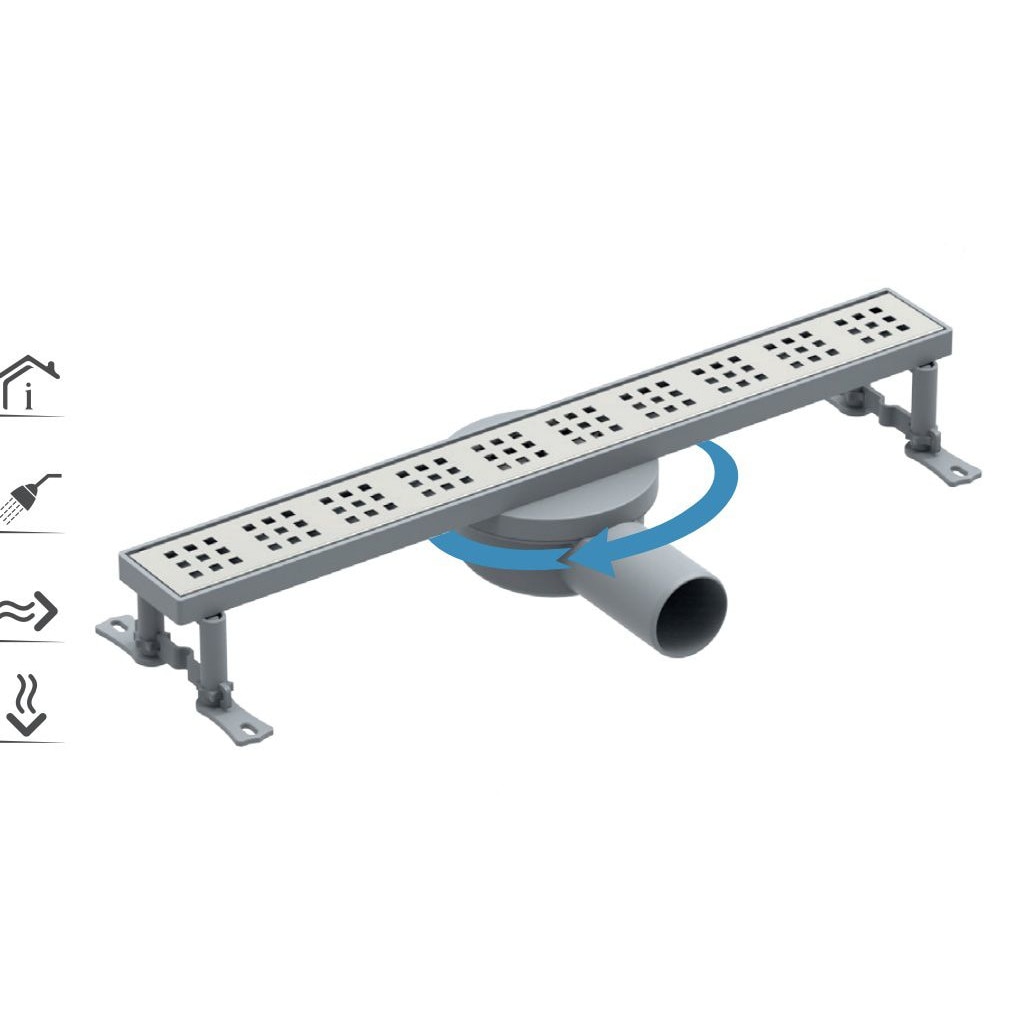 Rigola dus Maxiflow Pera cu gratar inox, 50cm - eMAG.ro
