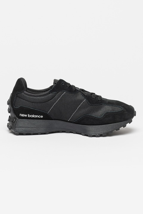 New Balance, Унисекс Спортни обувки 327 с кожа, Черен, 7 - eMAG.bg