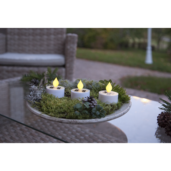 Set 3 lumanari solare, Star Trading, Saul, Plastic, Lumina calda ...