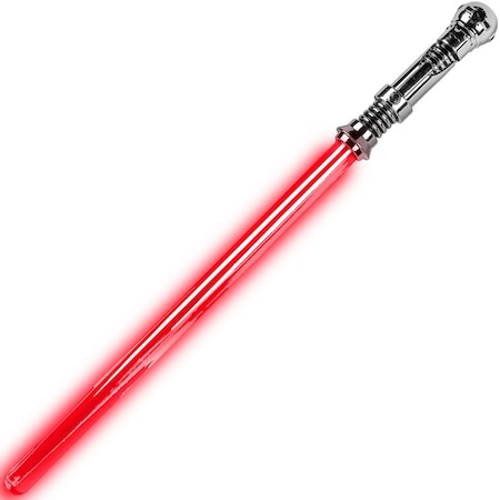 Sabie laser cu sunet si lumini, led rosu, maner argintiu, 70 cm - eMAG.ro
