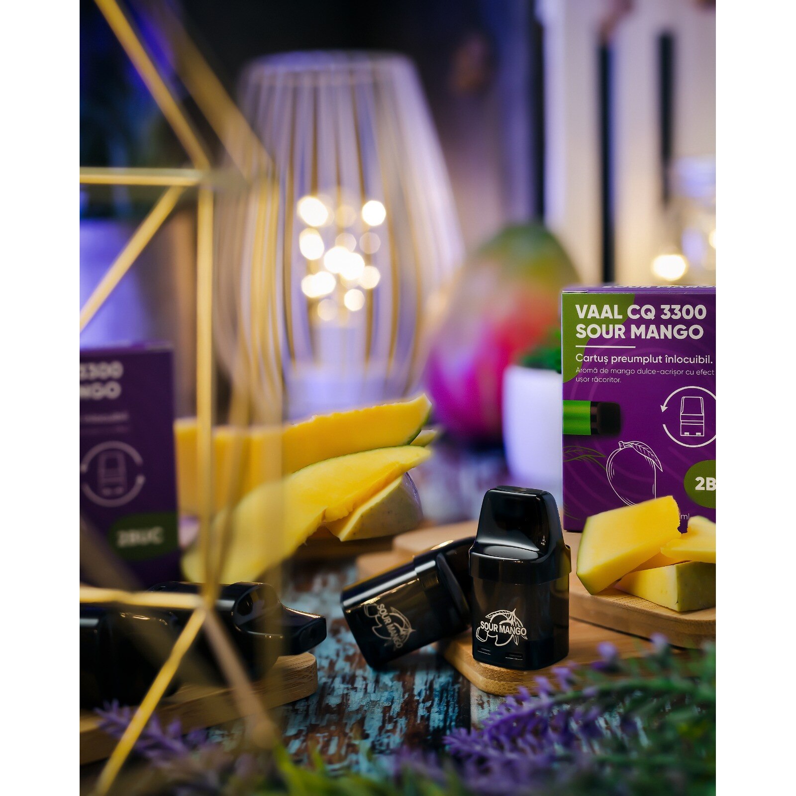 Set 2 Cartuse VAAL CQ 3300 Soul Mango - 6600 Puff - eMAG.ro