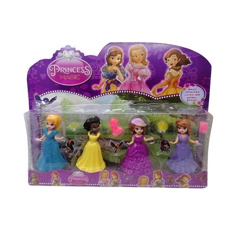 Set 4 Figurine Printese, multicolor, 10 cm - eMAG.ro