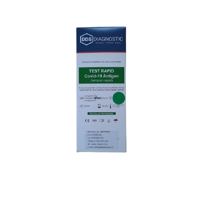 Set 5 bucati Test rapid Antigen Covid 19 cu tampon nazofaringian pentru ...