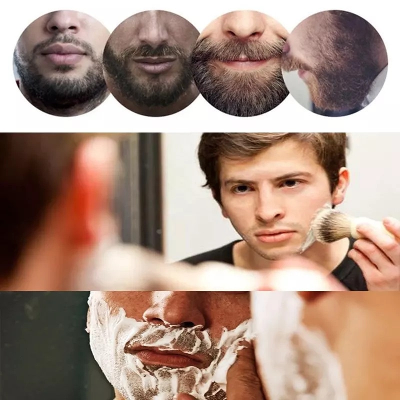 Set barber, Ardette, Burns, 5 piese, Negru/Gri, ingrijire barba si ...