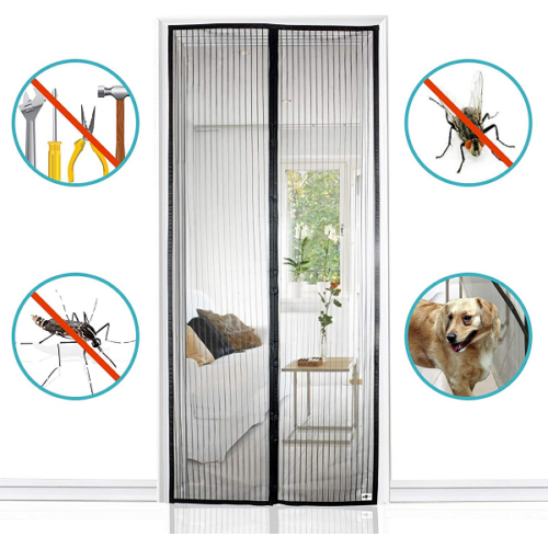 Plasa de tantari magnetica 210 x 100 cm, negru - eMAG.ro