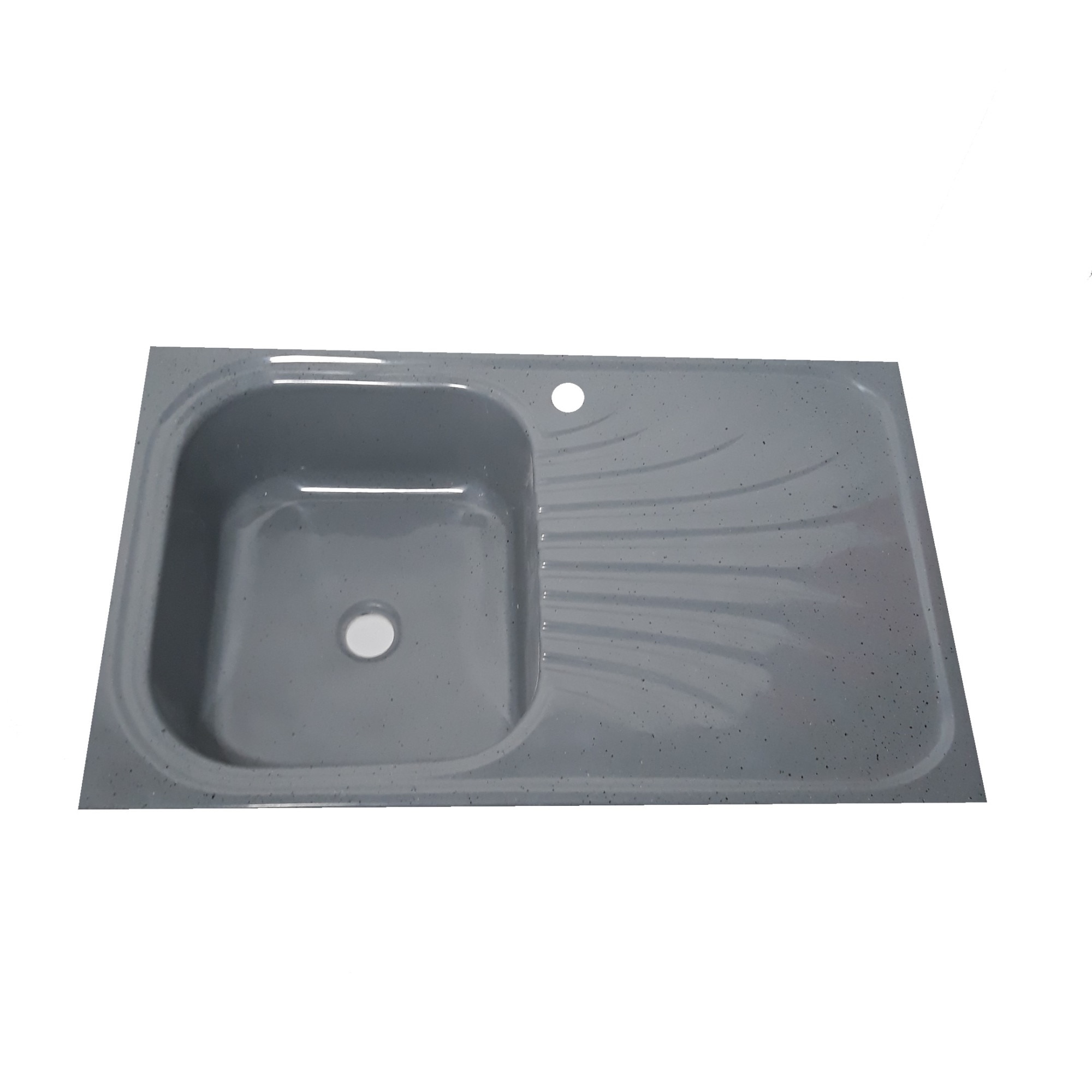 Chiuveta de bucatarie, din compozit, gri marmorat, 800 x 500 mm, cuva ...