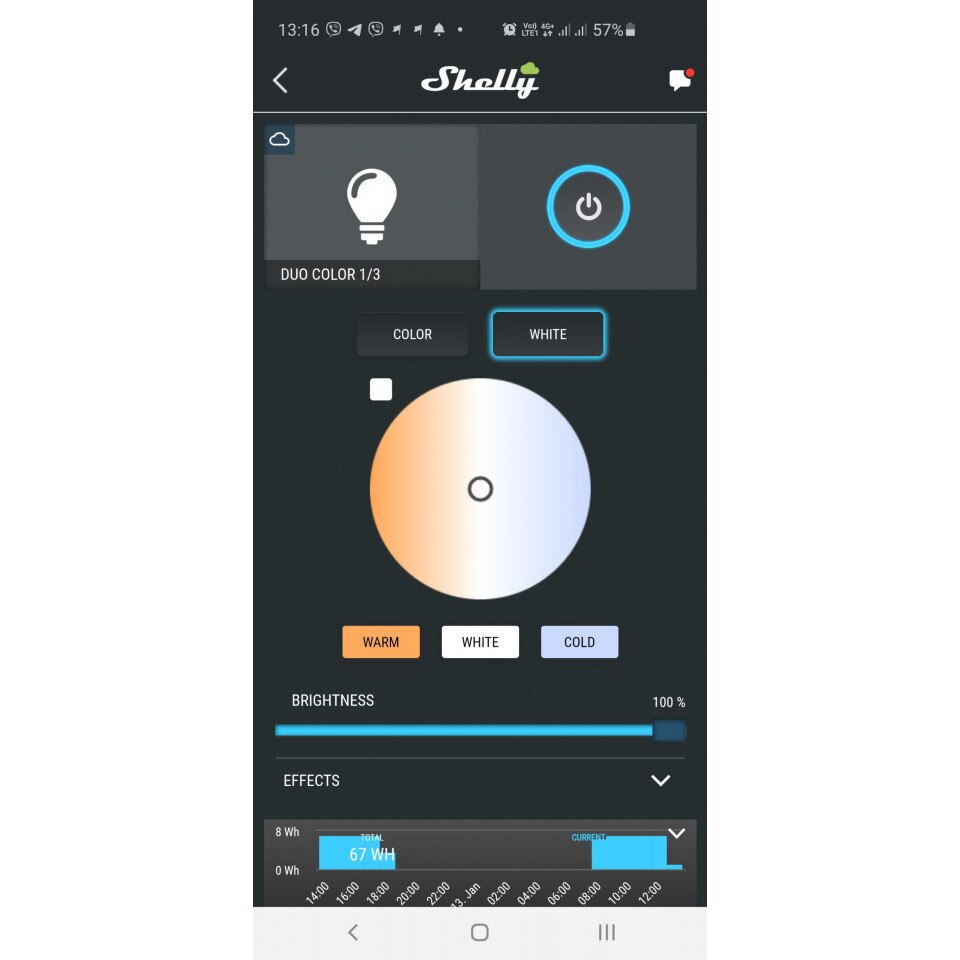 Bec WiFi Shelly Duo RGBW (E27) alb+color cu reglaj inteligent - eMAG.ro