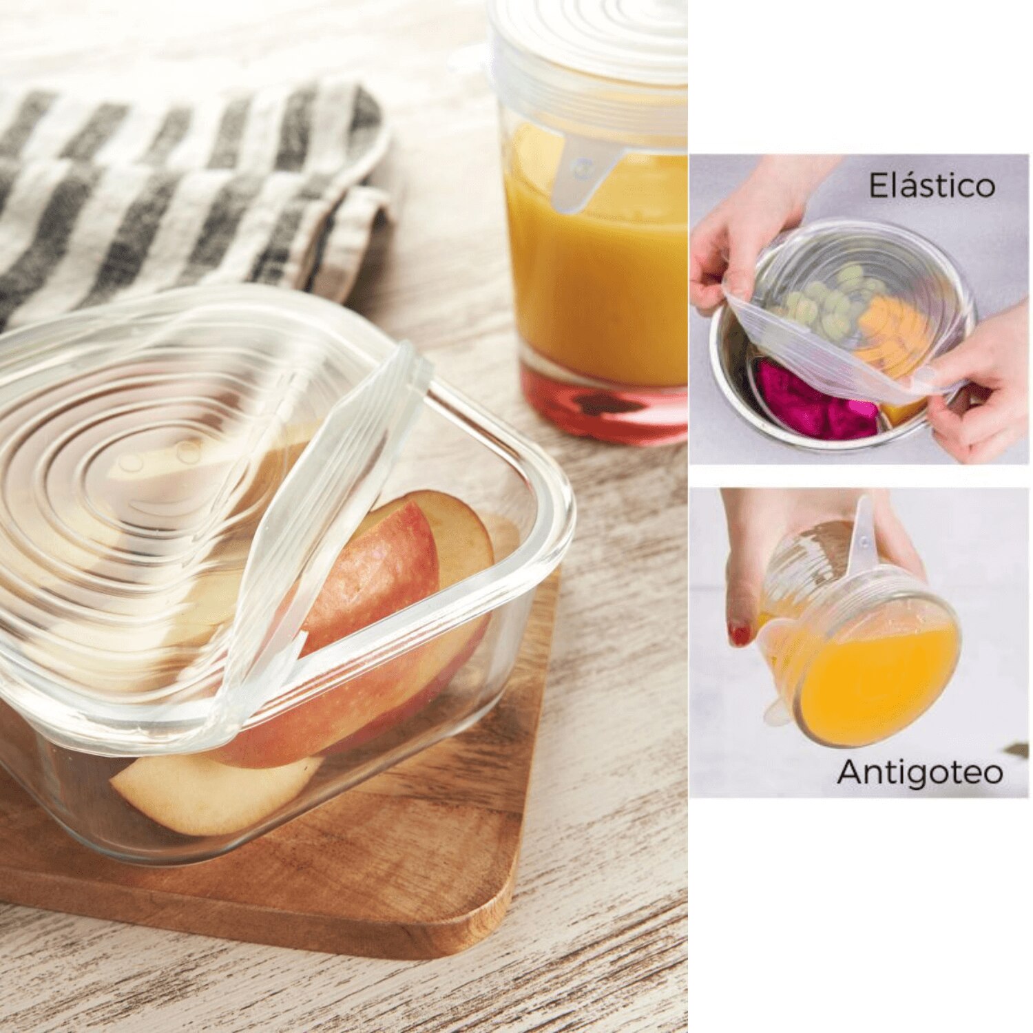 Set 6 capace flexibile de silicon, Privilege - eMAG.ro