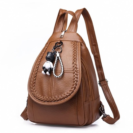 Rucsac Dama Maro cu Designe Impletitura Spic si Breloc Ursulet, Produse ...