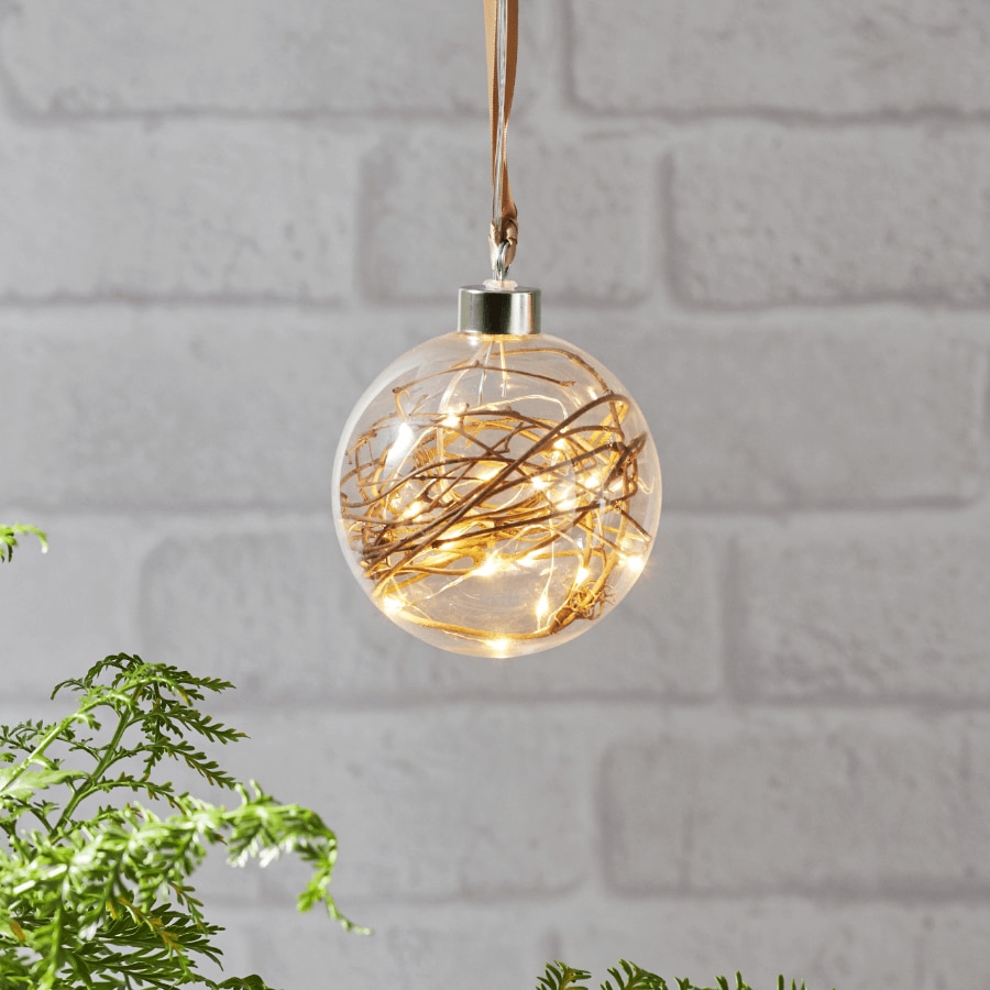 Glob cu LED decorativ de Craciun Star Trading, 10 x 11 cm, Transparent ...