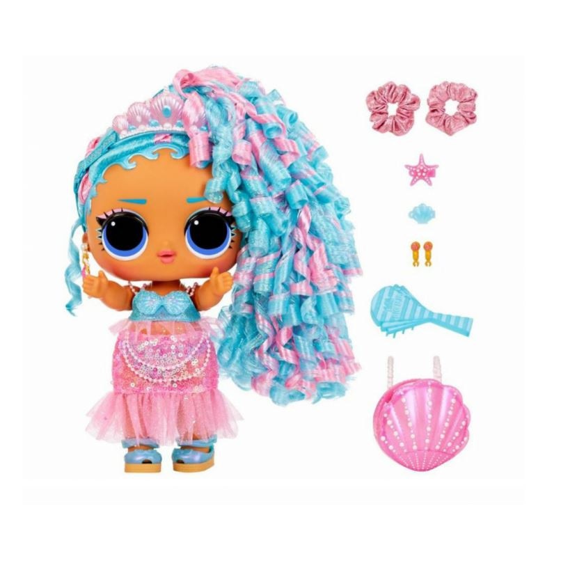 Papusa LOL Surprise Big Baby, Hair Hair Hair, Splash Queen, sirena cu ...