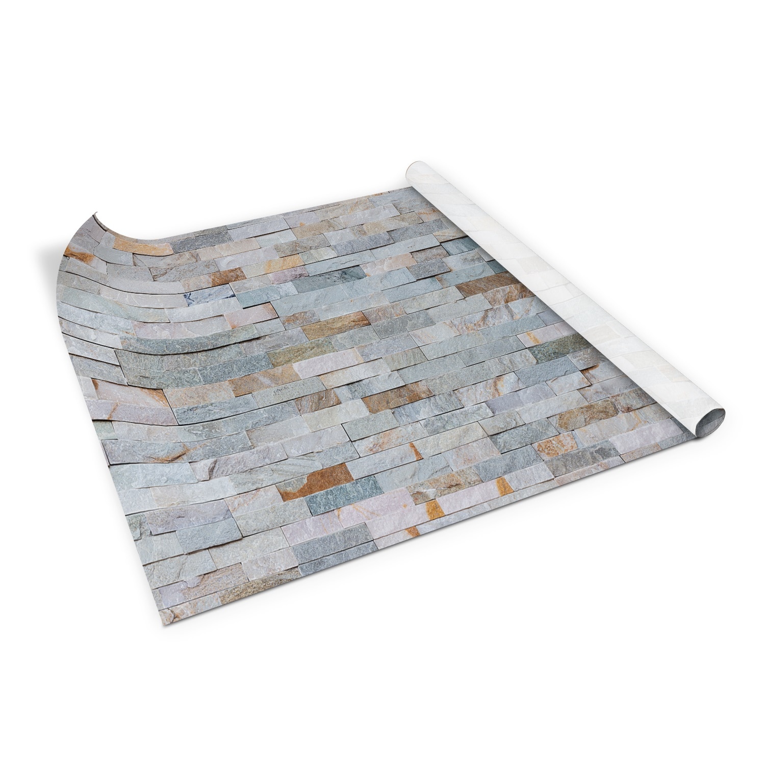 Folie PVC autoadeziva, perete de piatra, Albastru, 100 cm x 50 cm - eMAG.ro