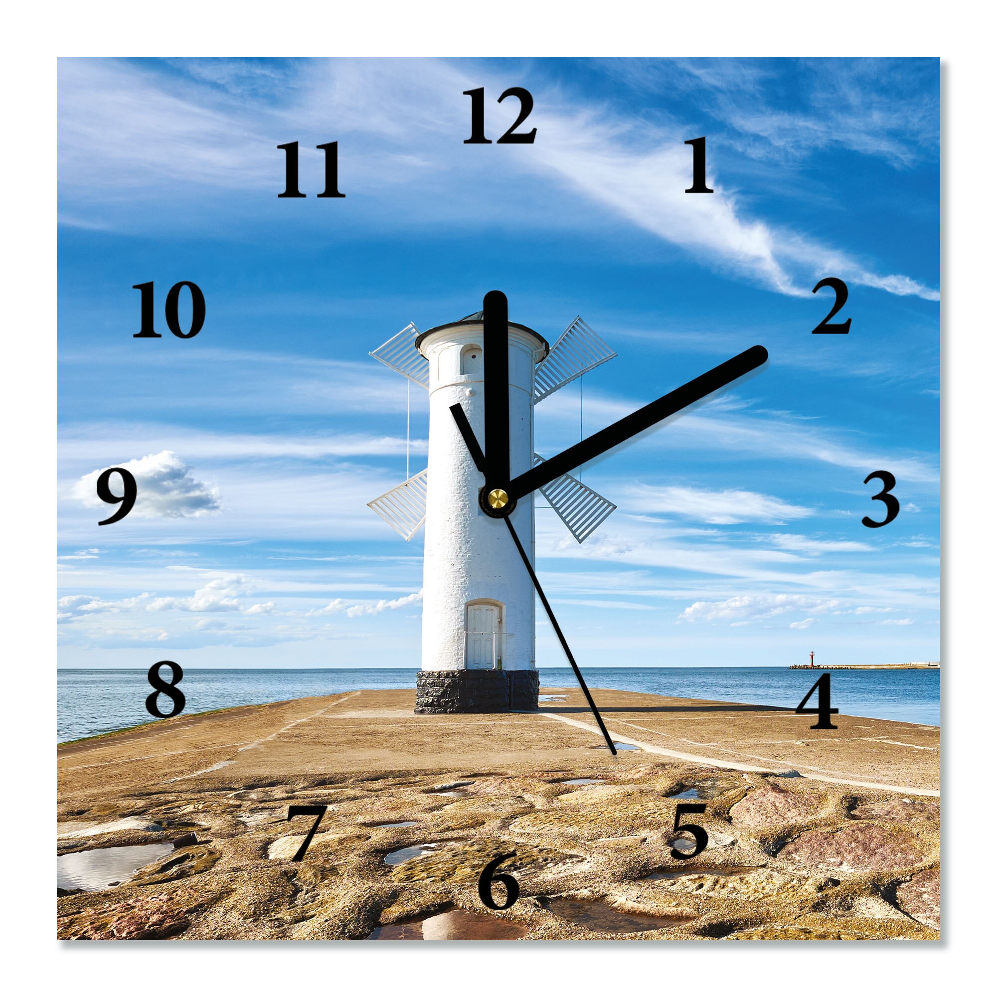 Ceas decorativ, Cosy Planet, Sticla securizata, 30 x 30 cm, Model far ...