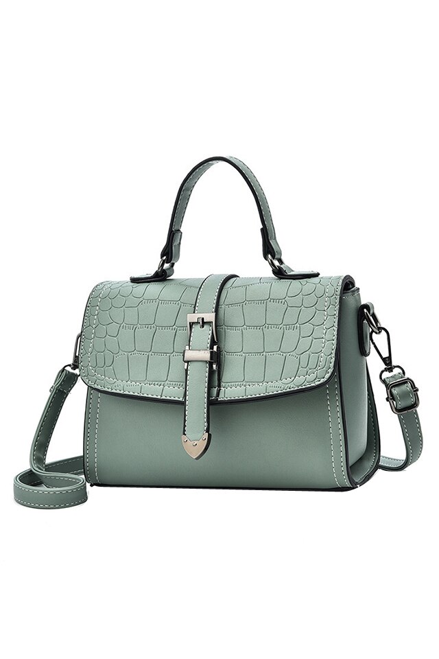 Geanta pentru femei, Crossbody, Imprimeu crocodil, Piele PU, 21x10x24 ...