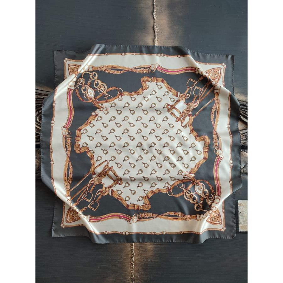 Batic matase Majorca, gri/bej, 90 cm x 90 cm - eMAG.ro