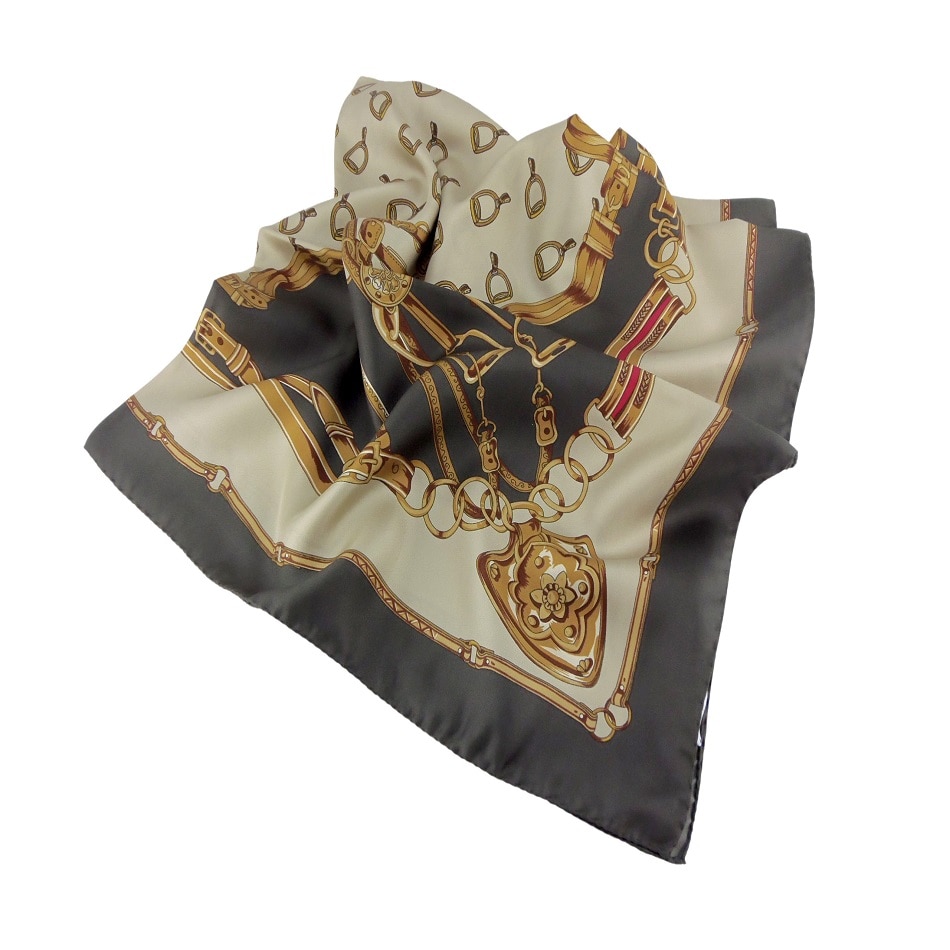 Batic matase Majorca, gri/bej, 90 cm x 90 cm - eMAG.ro