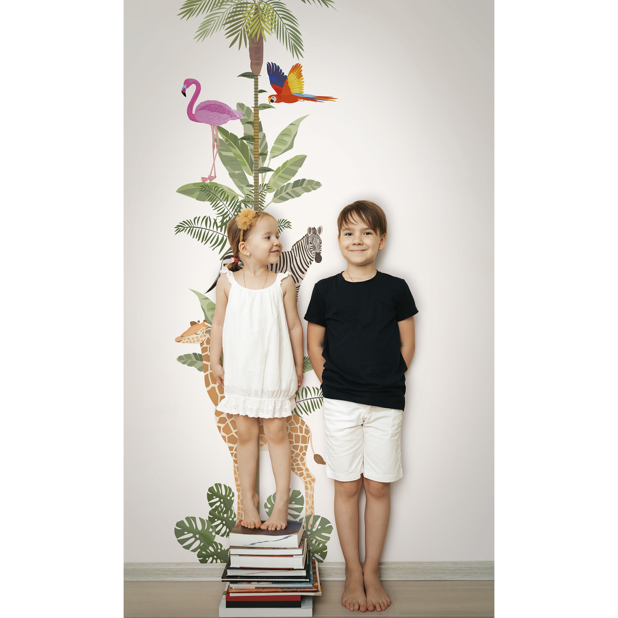 Tapet camera copii Jungla, cu gradatie metru, Marburg Little Adventures ...