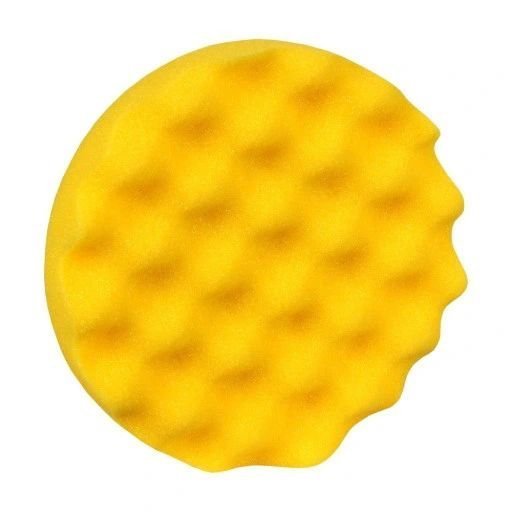 Burete gofrat polish abraziv spre mediu, 150mm, 25mm grosime, galben ...