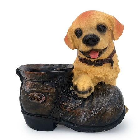 Catel din rasina cu suport pentru pix in forma de gheata, M2, 12x13 cm ...