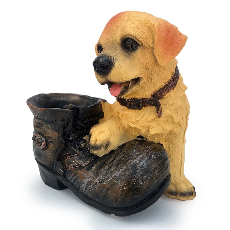 Catel din rasina cu suport pentru pix in forma de gheata, M2, 12x13 cm ...